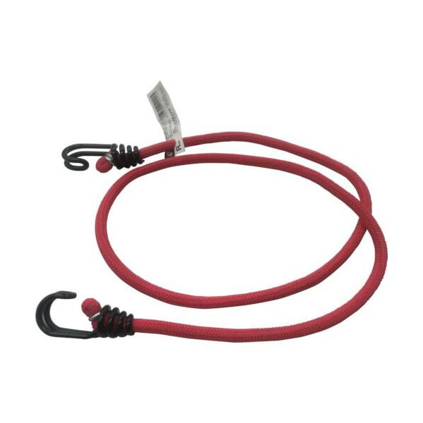 [特長]●伸縮性があり、周囲を糸で特殊織しています。[仕様]●色：レッド●長さ(m)：1.2●標準幅(mm)：8[材質／仕上]●中芯：天然ゴム●被覆：PP●金具：スチール[注意]●ゴムの伸長限度：元の長さの1.7倍以内でのご使用をお守り下さい。