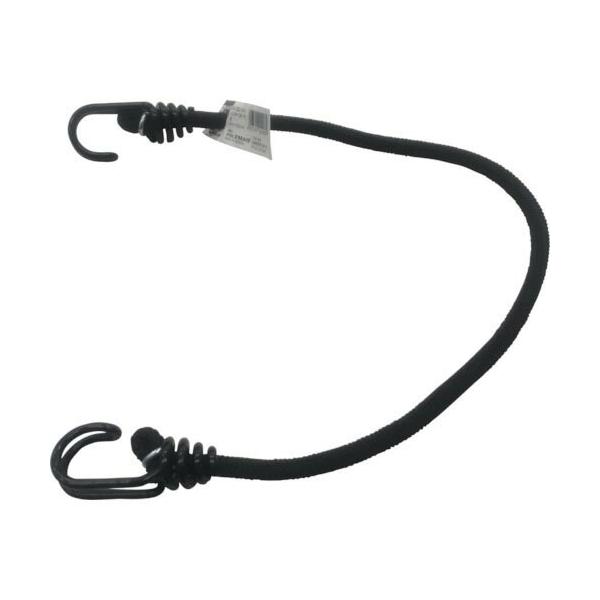 [特長]●伸縮性があり、周囲を糸で特殊織しています。[仕様]●色：ブラック●長さ(m)：0.6●標準幅(mm)：8[材質／仕上]●中芯：天然ゴム●被覆：PP●金具：スチール[注意]●ゴムの伸長限度：元の長さの1.7倍以内でのご使用をお守り下さい。