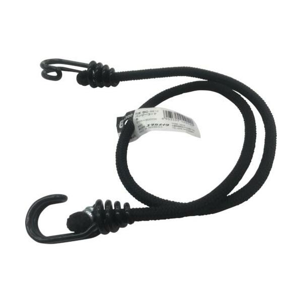 [特長]●伸縮性があり、周囲を糸で特殊織しています。[仕様]●色：ブラック●長さ(m)：0.8●標準幅(mm)：8[材質／仕上]●中芯：天然ゴム●被覆：PP●金具：スチール[注意]●ゴムの伸長限度：元の長さの1.7倍以内でのご使用をお守り下さい。