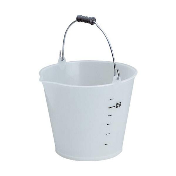 [特長]●衝撃に強く、壊れにくい丈夫なバケツです。●便利な容量メモリ付です。[仕様]●容量(L)：8●間口(mm)：280●高さ(mm)：217●色：半透明ナチュラル[材質／仕上]●本体：ポリエチレン・EVA●柄：ステンレス●グリップ：ポリ...