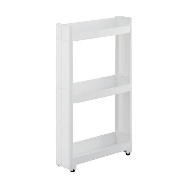 [特長]●幅12.5cmのスキマが大容量収納庫になるワゴンです。●下段に2Lペットボトルであれば4本も入る収納力です。●奥行45cmは食器棚横に最適です。●よく使う調味料などを最上段まで収納できるオープンタイプです。●3段オープンタイプです...