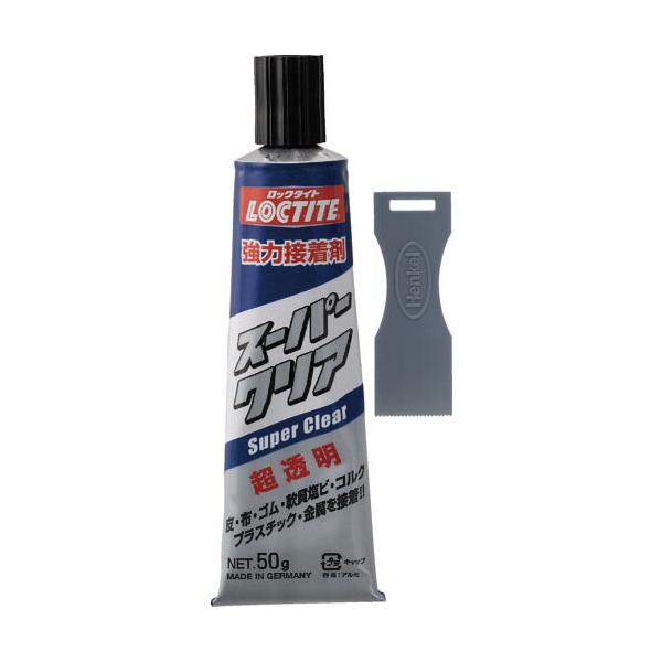 [特長]●多用途タイプの接着剤です。●硬化後はガラスのような透明な仕上がりです。●硬化後も柔軟性があり、皮革やゴムなどの柔らかい素材の接着に適しています。[仕様]●色：透明●容量(g)：50●固着時間(23℃)：約10分●チューブタイプ[材...