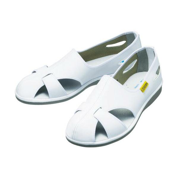 [特長]●安定した静電性能です。●かかと内部が空洞構造でクッション性に優れています。●耐久性に優れたウレタン底です。[仕様]●寸法(cm)：26.0●足幅サイズ：EEE●色：ホワイト●規格：JIS T 8103(一般静電作業靴に準拠)●電気...