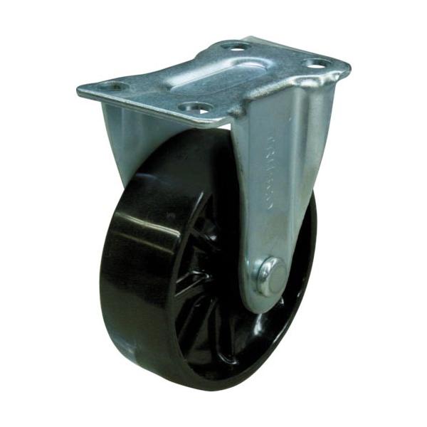 [特長]●導電性ナイロン(黒色)車輪の採用で通電性に優れています。[仕様]●車輪材質：導電性ナイロン(黒色)●許容荷重(daN)：60●許容荷重(kgf)：61.2●車輪径D(mm)：75●車輪幅(mm)：25.5●取付ピッチX(mm)：5...