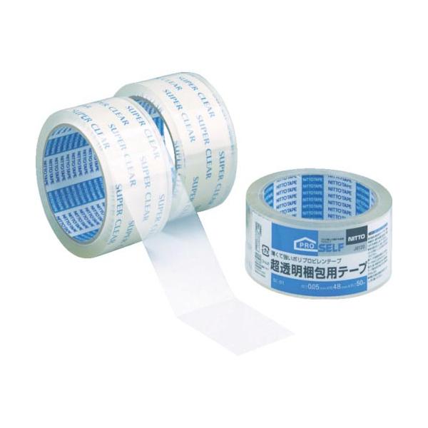 [特長]●厚さ0.05mmの超透明OPPフィルム梱包用テープです。●薄くて、強く透明性に優れています。[仕様]●色：クリア●幅(mm)：48●長さ(m)：50●厚さ(mm)：0.05●テープカット条件：カッターが必要●粘着力(N/10mm)...