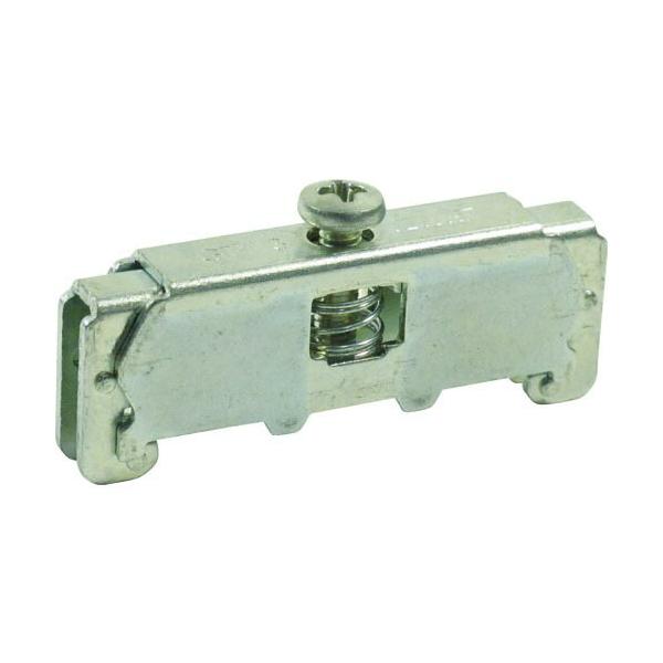 [特長]●止め金具のねじを押しワンタッチでDIN規格レールに取り付けが可能です。[仕様]●色：シルバー●長さ(mm)：45●幅(mm)：8●高さ(mm)：19●タイプ：レール上に装着した機器を固定する金具●適合中間板：PTU、PT-SS、P...