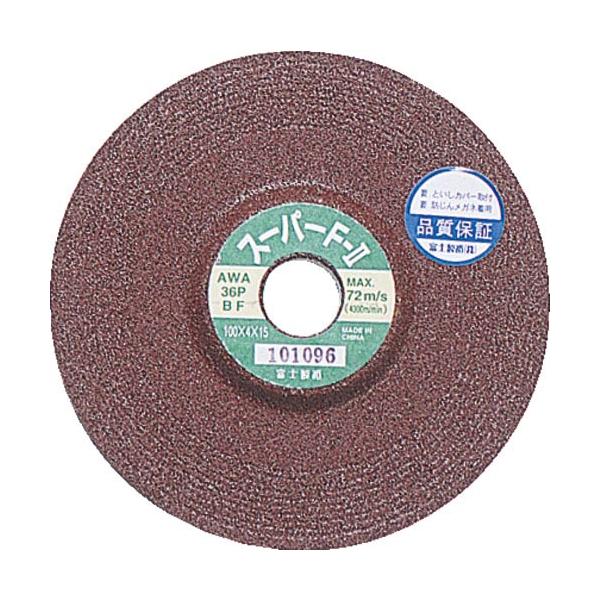 [特長]●研削用エコノミータイプです。●経済性、作業性を追求し、素材にマッチした標準品です。[仕様]●粒度(#)：36●砥材：A/WA●硬度：P●外径(mm)：125●厚さ(mm)：6●穴径(mm)：22●最高使用周速度(m/s)：72●最...