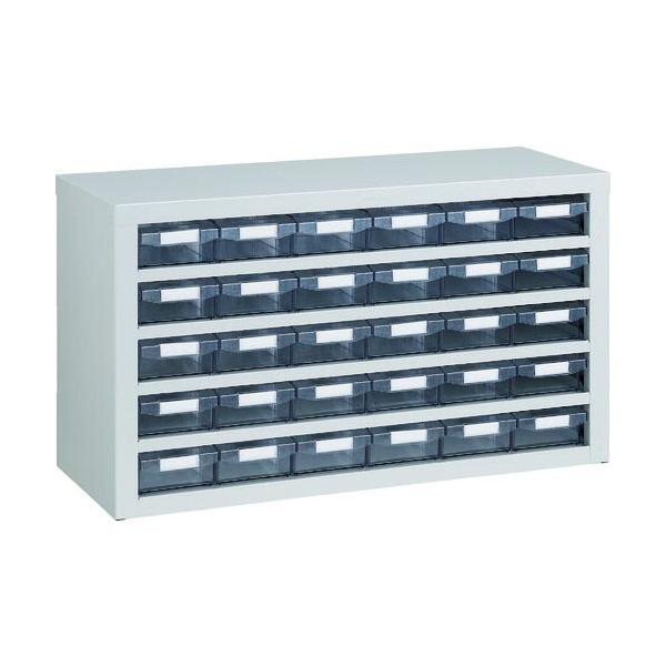 [特長]●引き出しは透明タイプで中身が見えて仕分けに便利です。●本体は引き出しの飛び出し防止機能付です。●横型タイプの部品管理ケースです。●奥行が307mmなので、作業台に置いて使用しても、作業面が広く取れます。[仕様]●間口(mm)：79...