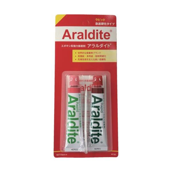 [特長]●急速硬化タイプの2液性高性能接着剤です。[仕様]●2液混合接着剤●チューブタイプ●色(主剤/硬化剤)：こはく/淡黄色●色：(主剤)こはく(硬化剤)淡黄色●容量(g)：30●可使時間(25℃)：約5分●硬化時間(25℃)：1時間●タ...