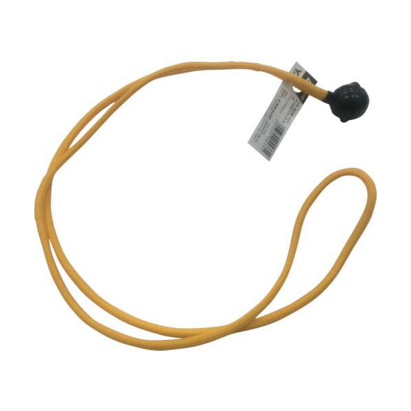 [特長]●伸縮性があり、周囲を糸で特殊織しています。[仕様]●色：イエロー●線径(mm)：5●全長(m)：0.6●ボール付タイプ[材質／仕上]●中芯：天然ゴム●被覆：ポリプロピレン(PP)●ボール：ポリプロピレン(PP)