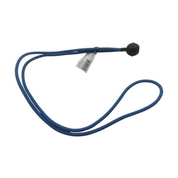 [特長]●伸縮性があり、周囲を糸で特殊織しています。[仕様]●色：マリンブルー●線径(mm)：5●全長(m)：0.6●ボール付タイプ[材質／仕上]●中芯：天然ゴム●被覆：ポリプロピレン(PP)●ボール：ポリプロピレン(PP)