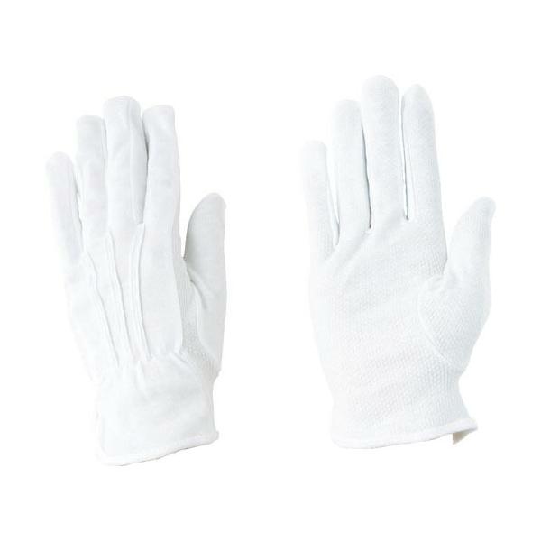 [特長]●スムスに塩化ビニールのすべり止めを付けた、一般作業の手袋です。[仕様]●色：ホワイト●サイズ：LL●全長(cm)：24.5●手のひら周り(cm)：21.0●中指長さ(cm)：9.0●厚さ(mm)：0.8●マチ：あり●マチ付[材質／...