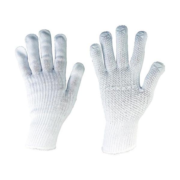 [特長]●ゴム糸を編み込み手のひらのたわみやズレを防ぎます。[仕様]●色：ホワイト●サイズ：L●ゲージ数：10●全長(cm)：24.0●手のひら周り(cm)：17.0●中指長さ(cm)：8.0●厚さ(mm)：1.5●10ゲージ編[材質／仕上...