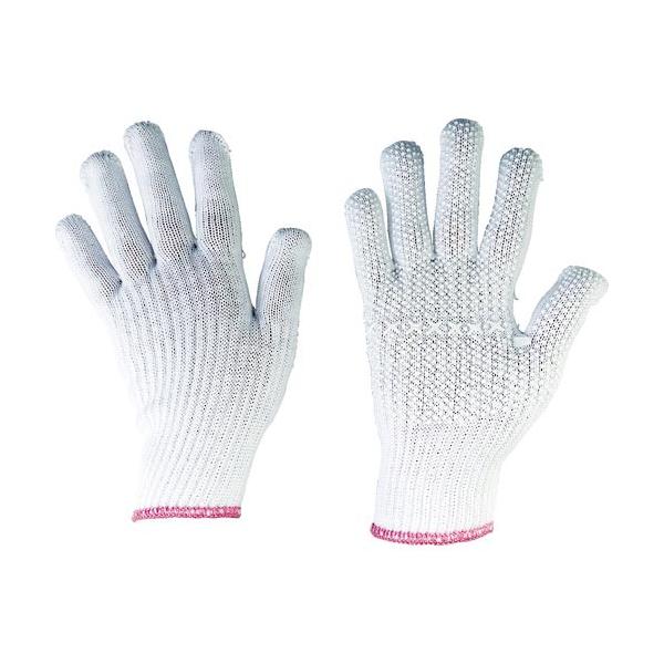 [特長]●ゴム糸を編み込み手のひらのたわみやズレを防ぎます。[仕様]●色：ホワイト●サイズ：M●ゲージ数：10●全長(cm)：21.5●手のひら周り(cm)：15.0●中指長さ(cm)：7.0●厚さ(mm)：1.5●10ゲージ編[材質／仕上...