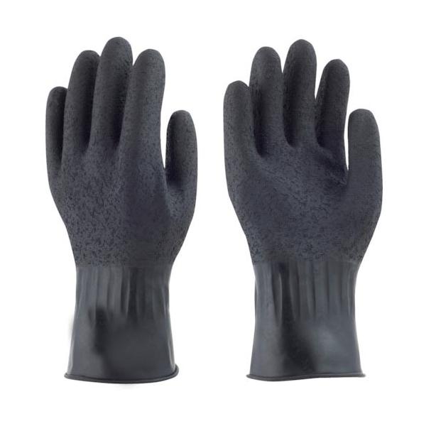 [特長]●指先・手のひらにすべり止め加工を施しています。●手首の絞りで、下向きの作業でもずれ落ちを防ぎます。[仕様]●色：ブラック●サイズ：M●全長(cm)：25.7●手のひら周り(cm)：21.5●中指長さ(cm)：7.5●厚さ(mm)：...