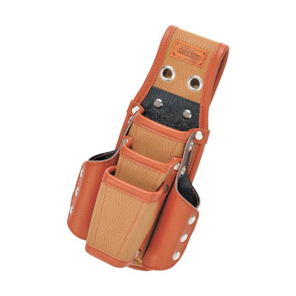 [特長]●傷みやすいベルト通しの芯と表面に補強材を使用しています。●１段目以外の４丁差しは貫通タイプです。●両サイドのツール差しは、内側はハードプレート仕様、外側は合皮仕様で丈夫です。●ハードプレート仕様で工具などの突起物の接触にも強いです...