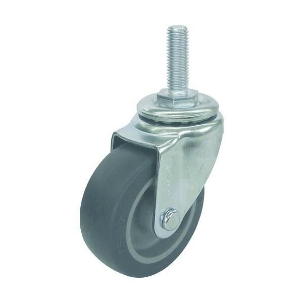 [特長]●走行音が静かで、床にスリップ痕が付きません。●床面を汚しません。●床面に跡が付きにくい材質です。[仕様]●許容荷重(daN)：50●許容荷重(kgf)：51●車輪径D(mm)：75●車輪幅(mm)：27●取付高H(mm)：97●軸...