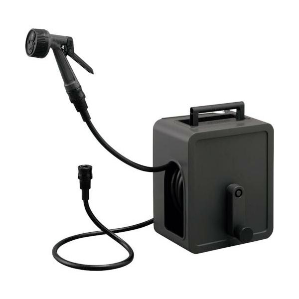 [特長]●雨風や直射日光からホースを守り、傷みにくくするフルカバーホースリールです。●アーチ状の巻き取り口がホースの片寄りを防ぐので、ホースの巻き取りが簡単です。●アクアガンと蛇口口金を付け替えることで、手持ちで使用する場合と据え置きして使...