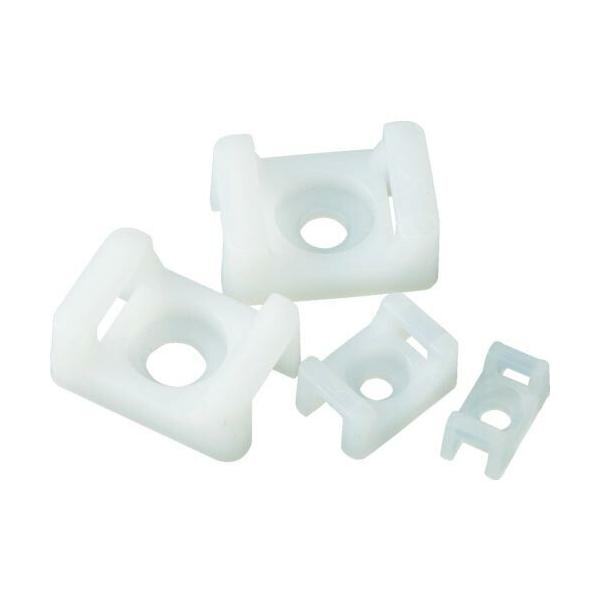 [特長]●ねじ用の穴がついており、ケーブルタイを使用して各種電線やケーブルを壁や天井に固定します。[仕様]●縦(mm)：7.0●横(mm)：12.8●高さ(mm)：5.8●使用結束バンド幅(mm)：〜4.0●ねじ穴径(mm)：3.3●固定方...