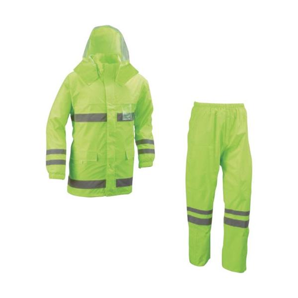 [特長]●軽量・透湿生地を使用しカラー・サイズ展開が豊富な安全を意識したオールラウンドレインウェアです。●360°高輝度反射材を使用し視認性を確保しています。●背中ベンチレーションにより蒸れを防ぎます。●ヘルメット対応大型パノラマフードによ...