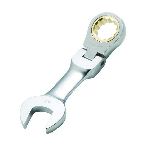 [特長]●正逆の切り替えは付いていません。●ラチェットめがね側のヘッドの角度を任意に設定可能です。●送り角度5°を実現しました。●仕上面は美しく、肌触りがよく重量感があります。[仕様]●対辺寸法(mm)：17●厚さ(mm)スパナ：8.3●厚...