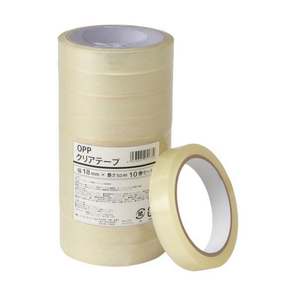 [特長]●透明度の高いOPP製クリアテープです。[仕様]●幅(mm)：18●長さ(m)：50