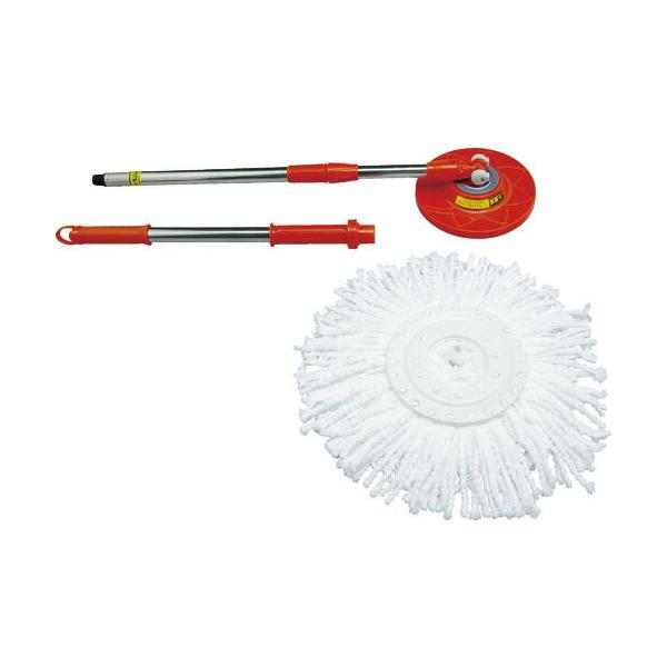 [特長]●回転モップKMO-540S専用の別売モップです。●マイクロファイバーモップで水拭き、から拭き双方で使えます。●汚れをしっかりキャッチします。●ジョイント式です。[仕様]●幅(mm)：450●長さ(mm)：1040〜1340[材質／...