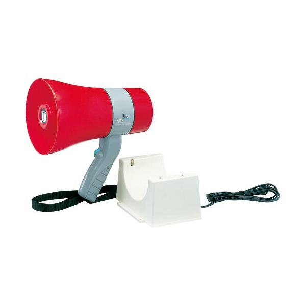 [特長]●電池交換のいらない充電式電池を採用しています。●電子サイレンを内蔵していますので、スイッチ操作でサイレン音を吹鳴させることができ、非常時の避難誘導や群集整理に最適です。[仕様]●内蔵音：サイレン●定格出力(W)：6●音声通達距離(...