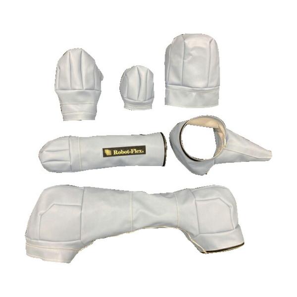 [特長]●防塵・防水性に優れた、一般用途のロボット用カバーです。●分割構造で高い追従性を実現しました。[仕様]●幅(mm)：0.90耐熱性(℃)：80●引張強度(N)：214/117●縫製部強度(N)：854●突刺強度(N)：53N●引裂強...