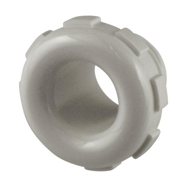 [特長]●耐熱性・耐衝撃性・耐磨耗性に優れたナイロン樹脂製です。●ボードやコンクリート壁、機械やOA機器の周辺設備など幅広い用途で使用できます。●内面両端は面取りされ貫通物表面に傷が付きにくくなっています。[仕様]●色：白●取付穴寸法(mm...