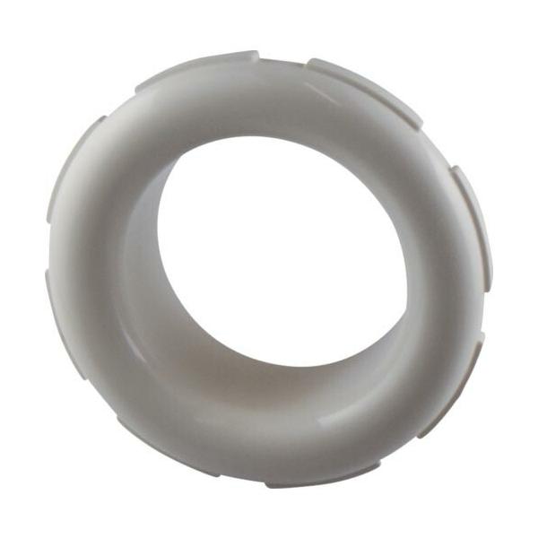 [特長]●耐熱性・耐衝撃性・耐磨耗性に優れたナイロン樹脂製です。●ボードやコンクリート壁、機械やOA機器の周辺設備など幅広い用途で使用できます。●内面両端は面取りされ貫通物表面に傷が付きにくくなっています。[仕様]●色：白●取付穴寸法(mm...