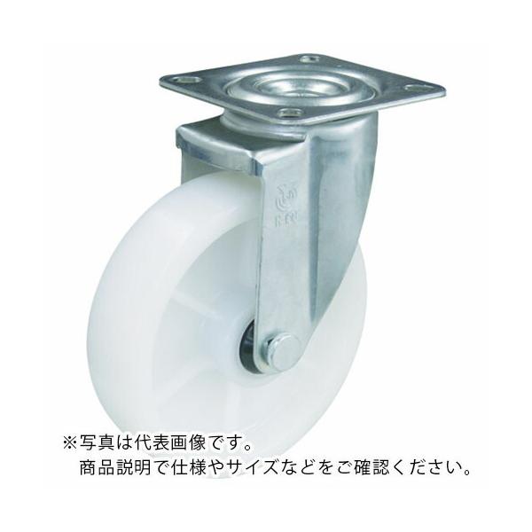 [特長]●走行性、耐荷重性を備えた標準的な軽・中量荷重用キャスターです。●運搬台車やロールボックスパレット、その他一般作業用に数多く使用されている標準寸法のキャスターです。[仕様]●許容荷重(daN)：70●許容荷重(kgf)：71.4●車...