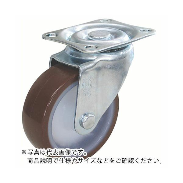 [特長]●走行性、耐荷重性を備えた標準的な軽・中量荷重用キャスターです。●運搬台車やロールボックスパレット、その他一般作業用に数多く使用されている標準寸法のキャスターです。[仕様]●許容荷重(daN)：60●許容荷重(kgf)：61.2●車...