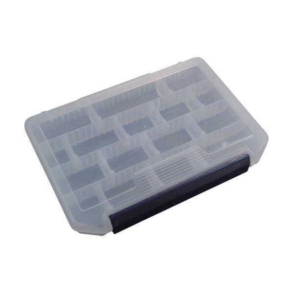 [特長]●薄型　長手方向の仕切は固定、短手方向は自由です。●ミリ単位で仕切板が可変できます。●フタの開閉がワンアクションで行えます。[仕様]●色：クリア●外形寸法(mm)間口：205●外形寸法(mm)奥行：145●外形寸法(mm)高さ：28...