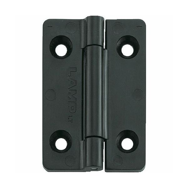 [特長]●樹脂製の小型トルクヒンジです。[仕様]●全長(mm)：40●幅(mm)：28●厚さ(mm)：2.5●トルク(N・m)：0.245±20%●ねじ穴数：4●穴径(mm)：φ3.2穴φ6.2皿●勝手タイプ：小型●色：ブラック●弊社２万回...