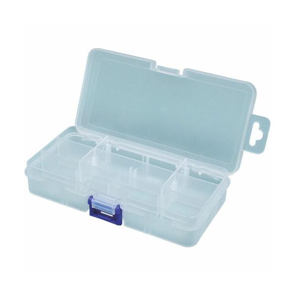 [特長]●本体、フタ、バックル部分が別部品で耐久性抜群です。●引っ掛かりを軽減するスマートデザインです。●開けやすい本体スリット加工しております。●細かな収納に最適です。●凹凸デザインでフタ表面の傷を軽減します。[仕様]●色：クリア●外形寸...