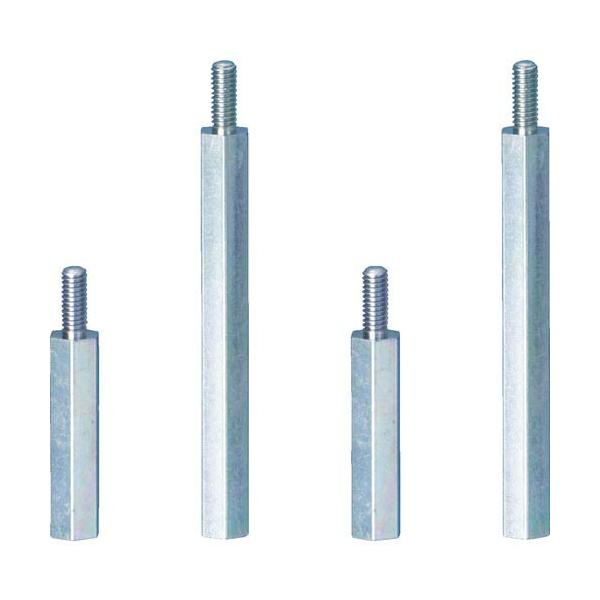 [特長]●プリント基板・アクリルカバーその他部品支持に便利な金属サポーターです。●RoHS対応品です。[仕様]●全長(mm)：10●対辺(mm)：6●ねじ径：M3●ねじ長さ(mm)：オス6、メス6●タイプ：オス-メス●オス-メスタイプ●六角...