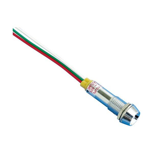 [特長]●抵抗器内蔵の超高輝度LED表示灯です。●赤・緑の2色発光となります。●200mmのリード線付です。●使用電圧範囲がDC5〜60VのDC専用フリー電源仕様です。[仕様]●レンズ色：透明●発光色：赤・緑●定格電圧(V)：DC5〜60●...