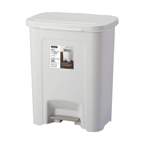 [特長]●密閉するため臭い漏れしにくいです。[仕様]●色：ホワイト●間口(mm)：371●奥行(mm)：292●高さ(mm)：464●容量(L)：25●手を使わずに開閉できるペダルペール[材質／仕上]●本体：ポリプロピレン