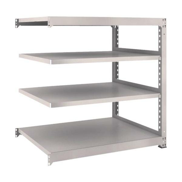 [特長]●ボルトを1本も使用していないボルトレス構造で、分解・組み立てが簡単。組立作業の時間を大幅に短縮できます。●棚の段変更が、25mmピッチで、自由に調整、変更ができます。●高さ、奥行が同じであれば、増結することができます。また、支柱を...