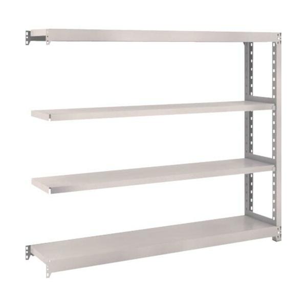 [特長]●ボルトを1本も使用していないボルトレス構造で、分解・組み立て作業が簡単で、作業時間を大幅に短縮できます。●棚の段変更が、25mmピッチで、自由に調整、変更ができます。●高さ、奥行が同じであれば、増結することができます。また、支柱を...