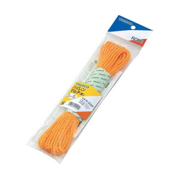 [特長]●軽くて柔らかく、扱いやすいです。[仕様]●色：黄●線径(mm)：3●長さ(m)：10●包装形態：袋入●ロープの打ち方：3つ打●3つ打[材質／仕上]●ポリプロピレン（PP）