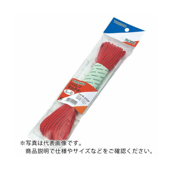 [特長]●軽くて柔らかく、扱いやすいです。[仕様]●色：赤●線径(mm)：5●長さ(m)：10●包装形態：袋入●ロープの打ち方：3つ打●3つ打[材質／仕上]●ポリプロピレン（PP）