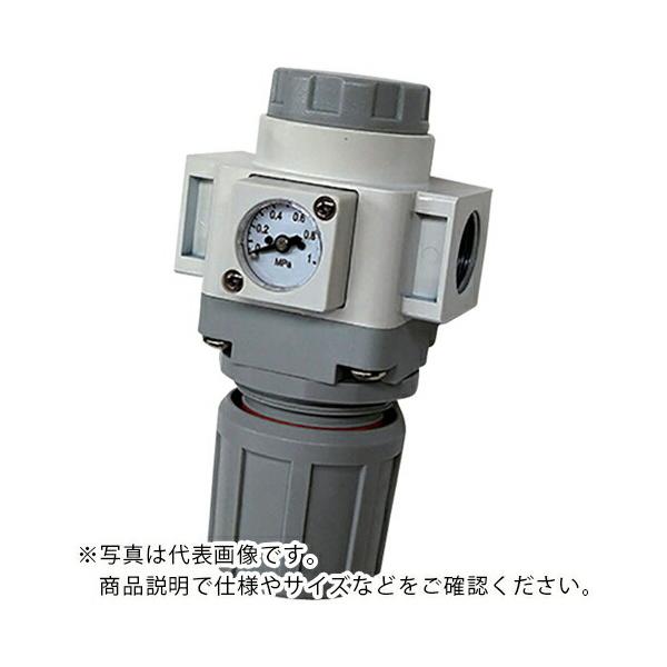 [特長]●空気を安定した圧力に調整します。[仕様]●設定圧力(MPa)：0.1〜0.85●使用圧力(MPa)：1●使用流体：空気●接続口径：Rc1/2●全長(mm)：133●全幅(mm)：70●流体温度(℃)：5〜60●使用温度範囲：-5〜...
