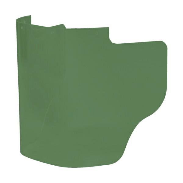 [特長]●大型防災面用替レンズです。●耳まで覆う大型防災面のためより顔だけでなく耳まで保護できます。●正面が平らな角型レンズです。[仕様]●レンズ色：グリーン●レンズ厚(mm)：2●レンズ濃度：#4●適合機種：LFS、LFSWシリーズ●レン...