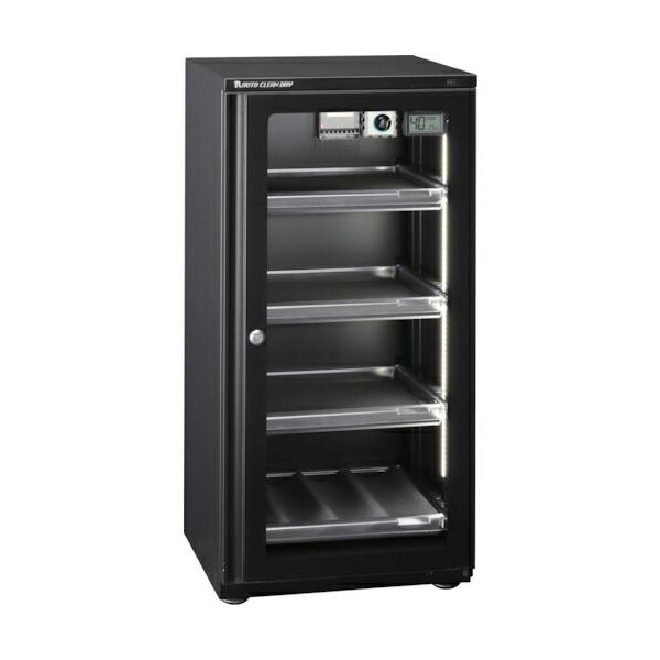 [特長]●独自開発した光触媒機構の電子ドライユニット（日本製）を搭載しているため耐久性抜群です。●除湿しながら庫内をクリーンに保ちます。●庫外にあるセンサーに手をかざすだけで照明をON/OFFできます。●乾燥剤の交換が不要でメンテナンスフリ...