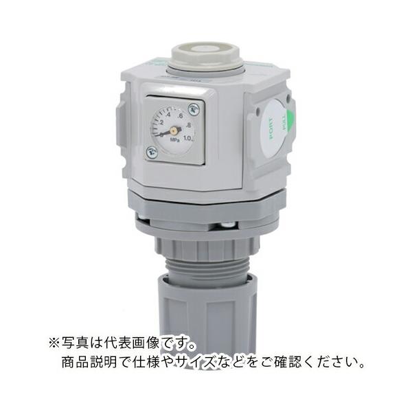 [特長]●セルフリリース式●設定圧力の5％を超えると自動的に大気へ放出し、二次側圧力を調整するセルフリリース式です。●調圧は片手で簡単にでき、ロックもワンプッシュ操作です。[用途]●空気圧力調整[仕様]●接続口径Rc3/4空気流量10000...