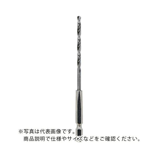 [特長]●充電インパクトドライバーにワンタッチで装着できます。●インパクトドライバー（9.6V以上）対応の六角軸鉄工ドリルです。●刃先はＸ型シンニング加工が施されていますので滑りにくく、正確な穴あけ作業ができます。[仕様]●刃径(mm)：2...