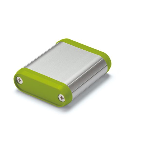 [特長]●丸型で手にフィットするモバイルケースです。[仕様]●色：シルバー/ライム●高さ(mm)：35●縦(mm)：210●横(mm)：130●ビス仕様:ヘクサロビュラビス[材質／仕上]●本体フレーム:アルミ押出材/パネル:ABS樹脂