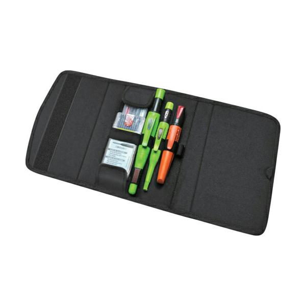 [特長]●大工、屋根職人、配管工、石工、レンガ職人向けのマーキングセットです。●ベルクロファスナーとセーフティキャッチ付きです。●引き出し式吊り下げ機能付きです。[仕様]●色：黒/赤/青[セット内容／付属品]●Picaビッグドライ：6060...